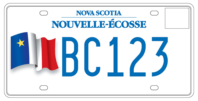 Acadian Flag Licence Plate | Access Nova Scotia | Government of NS